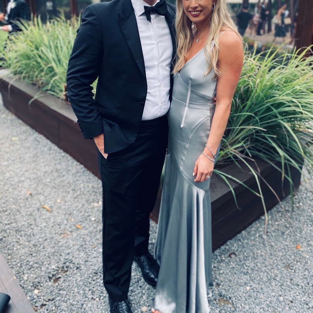 Jill Jill Stuart Silver Formal Gown - Gem